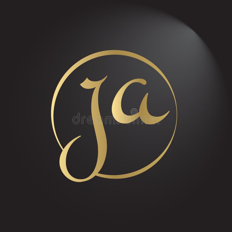 Creative Letter JA Logo Design Vector Template. Initial Linked Letter ...