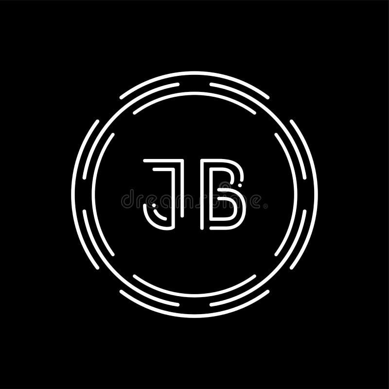 Creative Letter JB Logo Design Vector Template. Digital Linked Letter ...