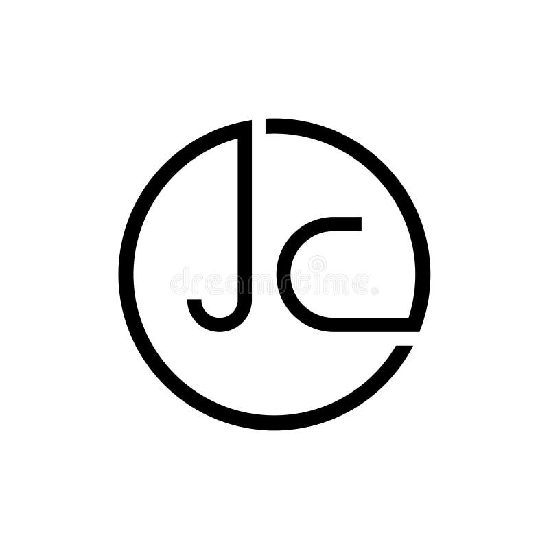 Creative Letter JC Logo Design Vector Template. Initial Circle Letter ...