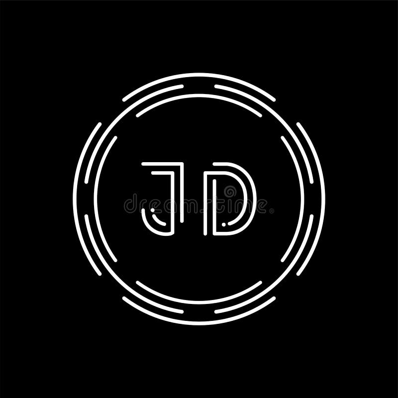 Creative Letter JD Logo Design Vector Template. Digital Linked Letter ...