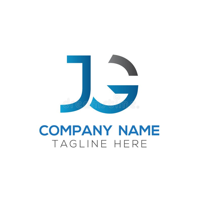 Creative Letter JG Logo Design Vector Template. Initial Linked Letter ...
