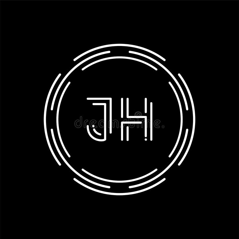 Creative Letter JH Logo Design Vector Template. Digital Linked Letter ...