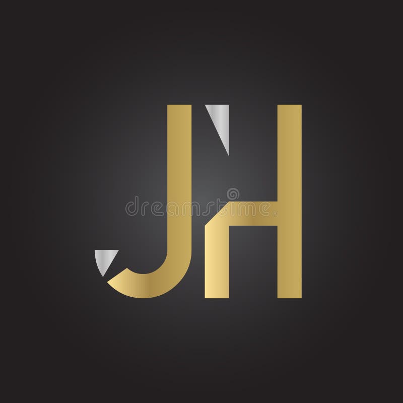 Creative Letter JH Logo Design Vector Template. Initial Linked Letter ...