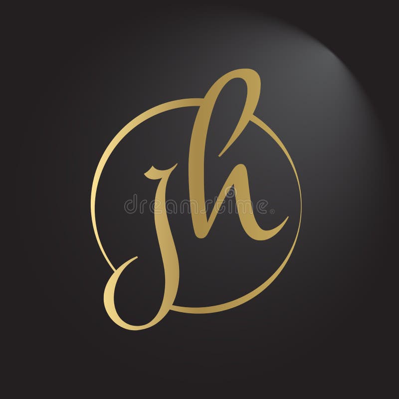 Creative Letter JH Logo Design Vector Template. Initial Linked Letter ...