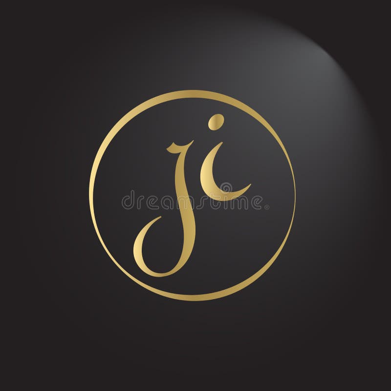 JI Letter Logo Creative Design Stock Vector - Illustration of creative ...