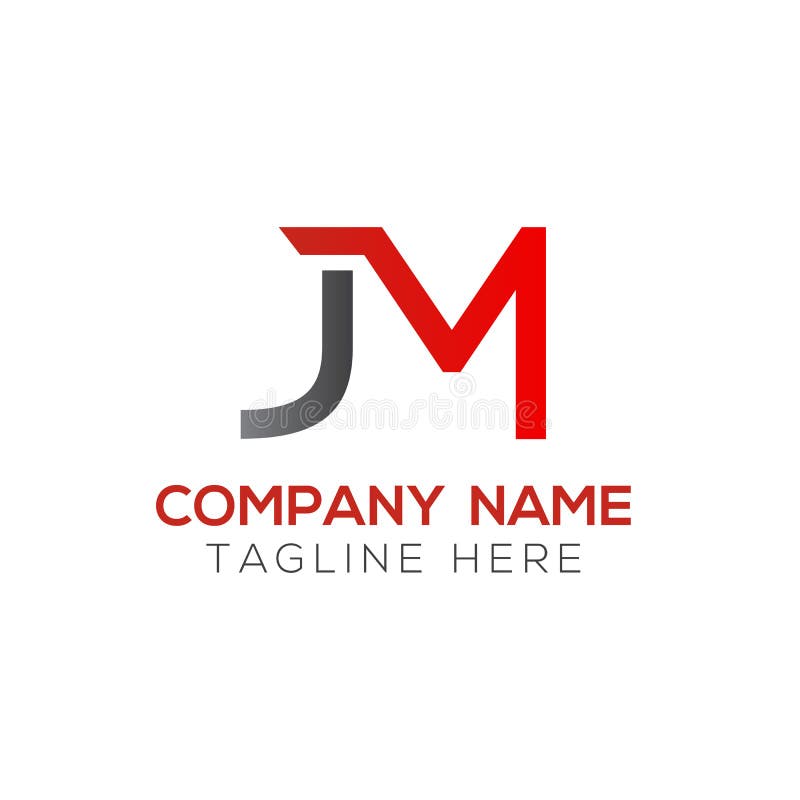 Creative Letter JM Logo Design Vector Template. Initial Linked Letter ...