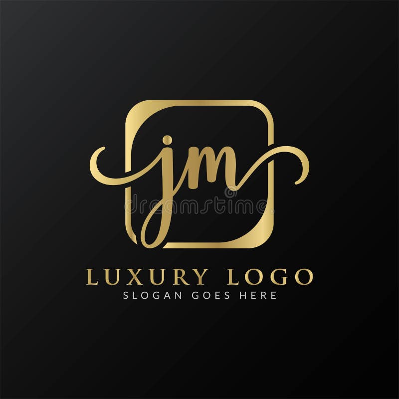 Creative Letter JM Logo Design Vector Template. Initial Luxury Letter ...