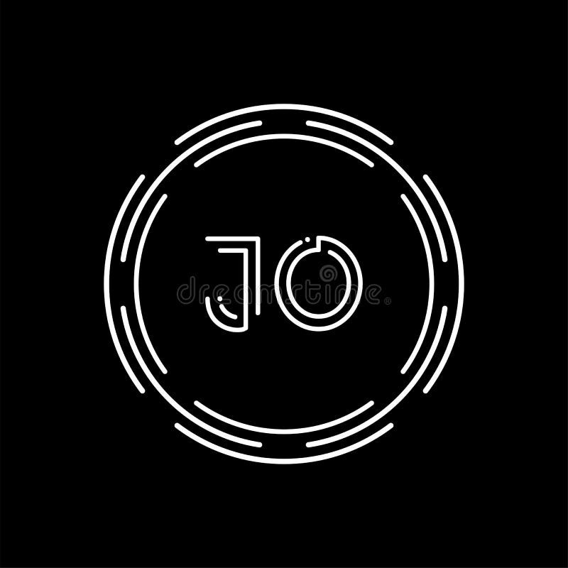 Creative Letter JO Logo Design Vector Template. Digital Linked Letter ...