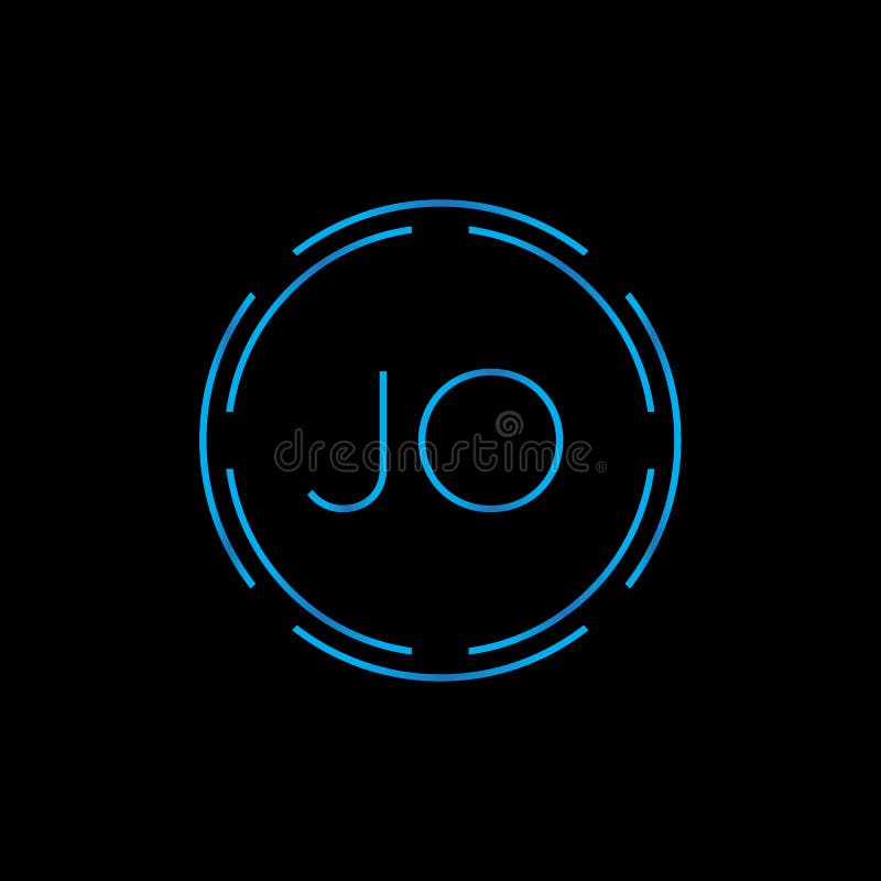 Creative Letter JO Logo Design Vector Template. Digital Linked Letter ...