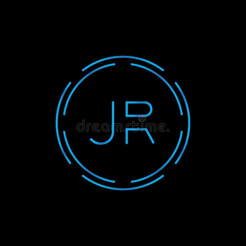 Creative Letter JR Logo Design Vector Template. Digital Linked Letter ...