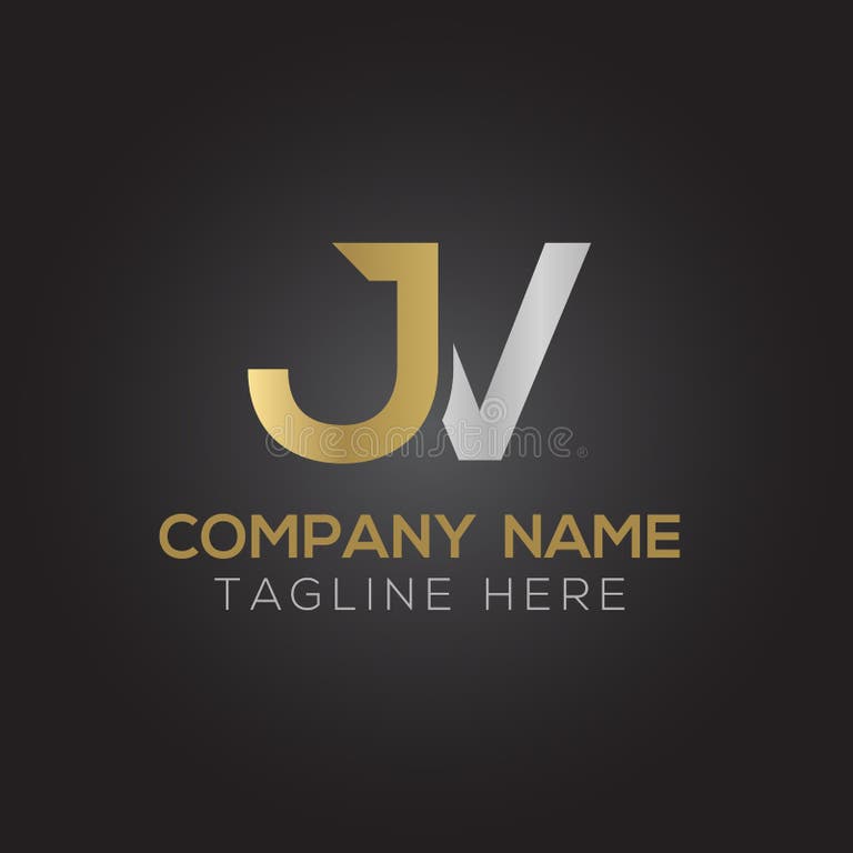 Creative Letter JV Logo Design Vector Template. Initial Linked Letter ...