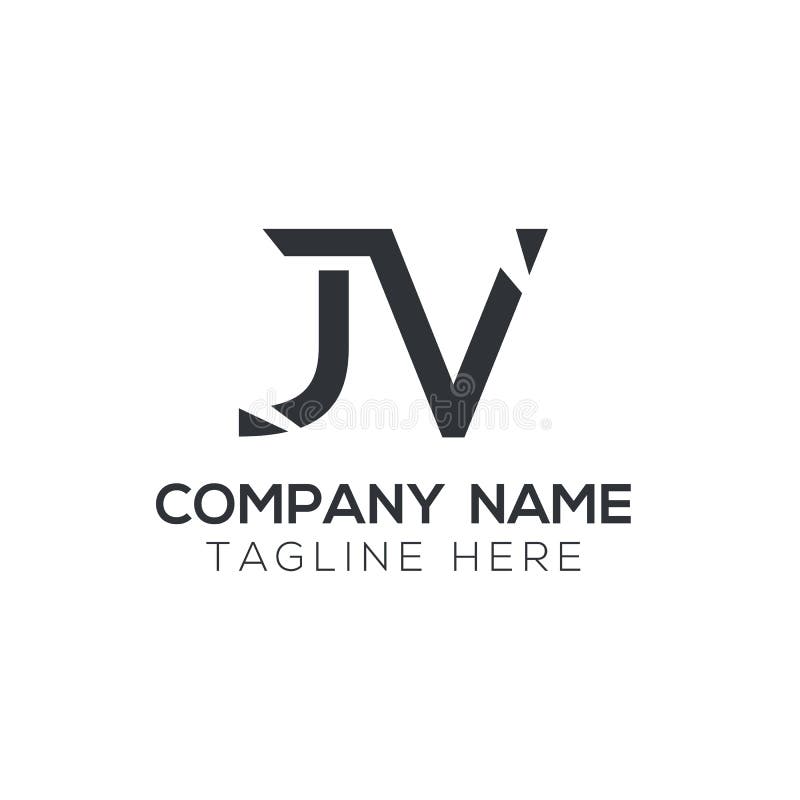 Creative Letter JV Logo Design Vector Template. Initial Linked Letter ...