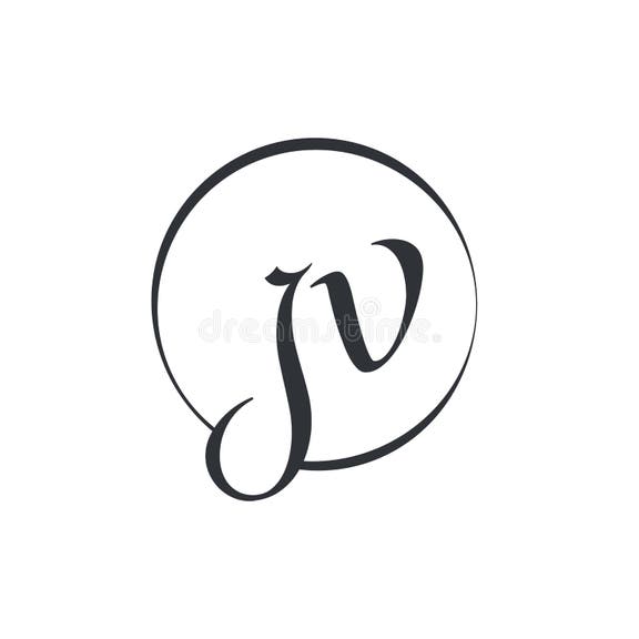 Creative Letter JV Logo Design Vector Template. Initial Linked Letter ...