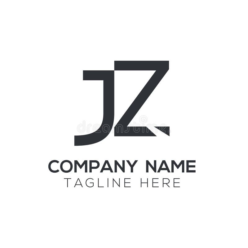 Creative Letter JZ Logo Design Vector Template. Initial Linked Letter ...
