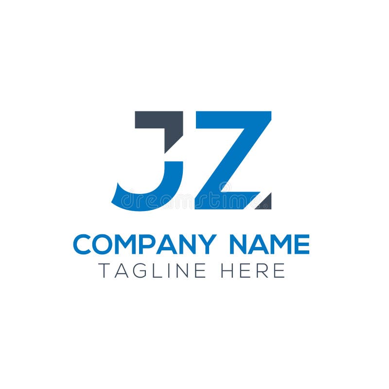 Creative Letter JZ Logo Design Vector Template. Initial Linked Letter ...