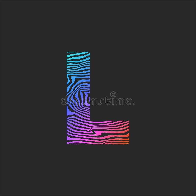 Creative Letter L Logo Initial, Bright Trendy Gradient Smooth Curves ...