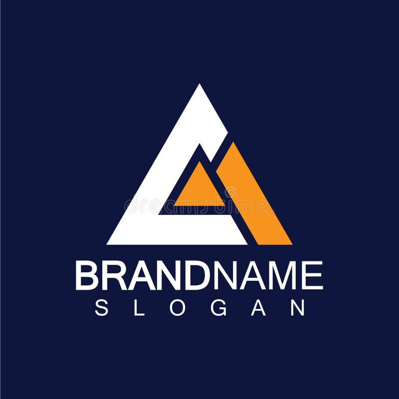 Creative Letter LA Triangle Shape Monogram Logo Stock Illustration ...