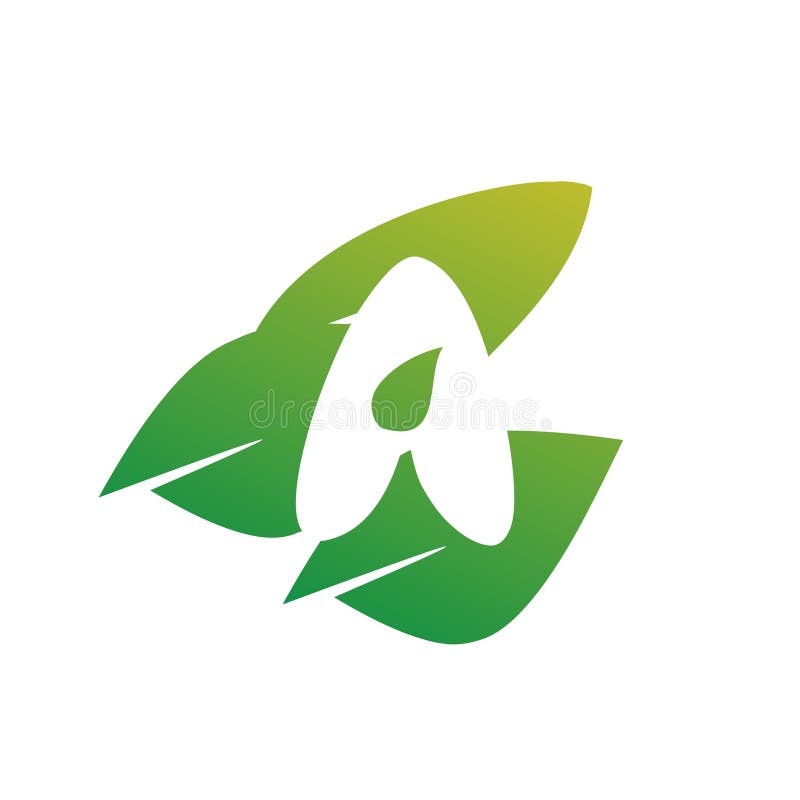 Creative Letter a Leaf Logo Stock Vector - Illustration of identity ...