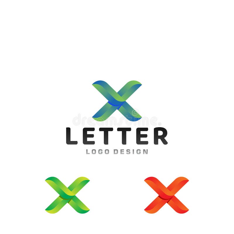 Creative Letter X Logo Templates Stock Vector - Illustration of ...
