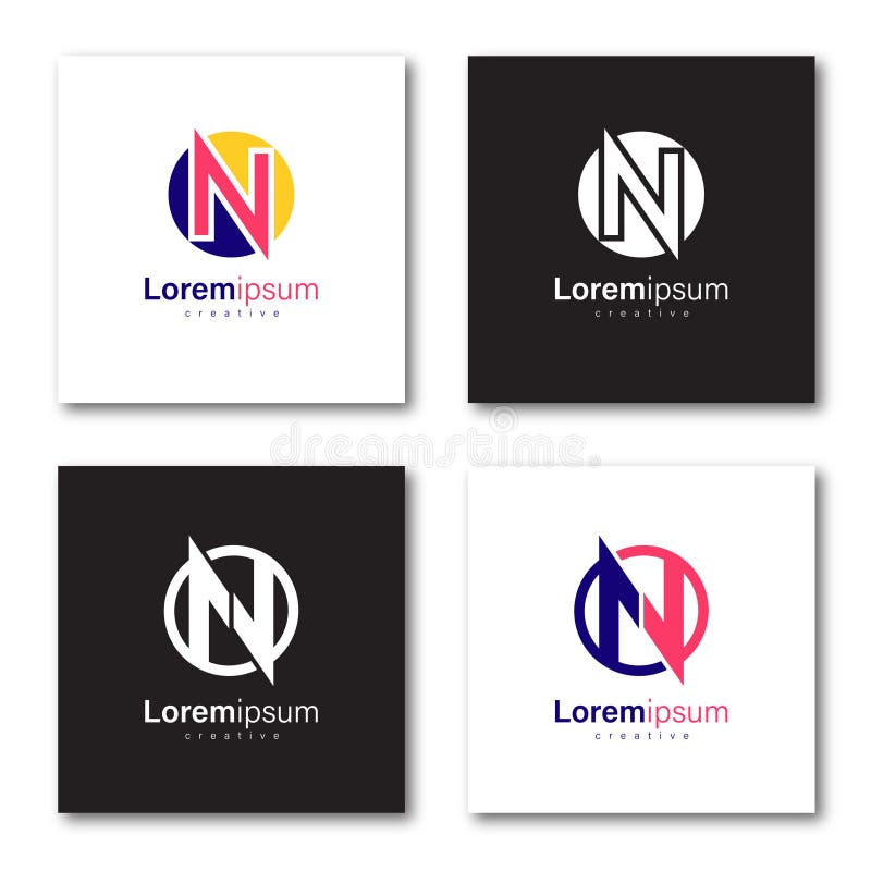 Creative letter n logo stock vector. Illustration of identity - 227914648