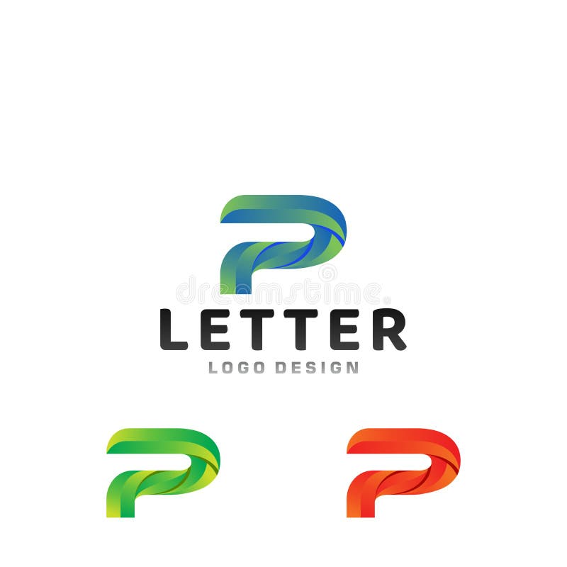 Creative Letter P Logo Templates Stock Vector - Illustration of ...