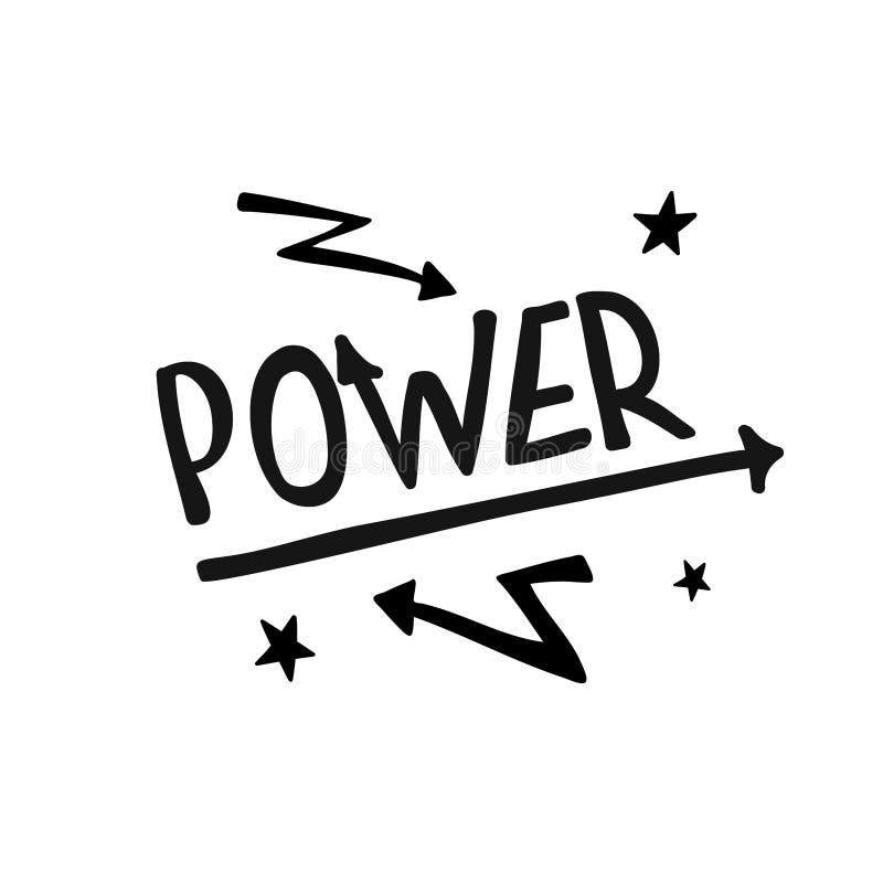 Creative Letter Power. Text Symbol. Lettering Stock Illustration ...