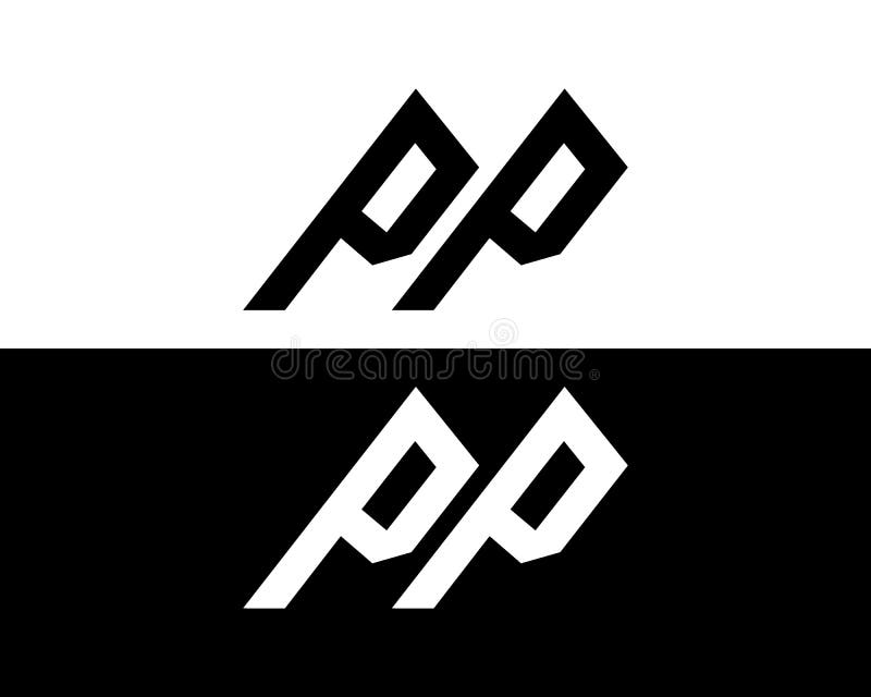 Creative Letter PP Logo Design Simple Stock Vector - Illustration of ...