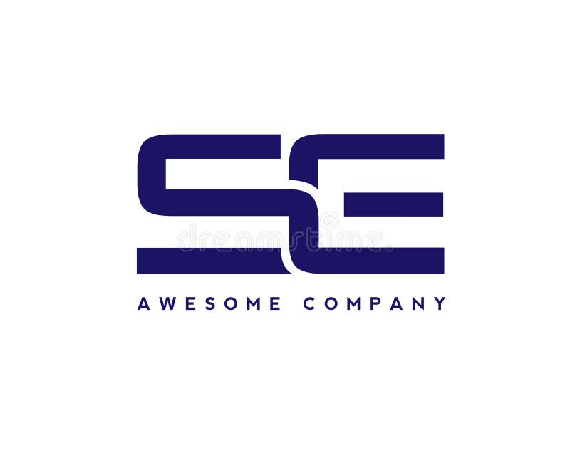 Creative Letter SE Logo Design Elements Stock Vector - Illustration of ...