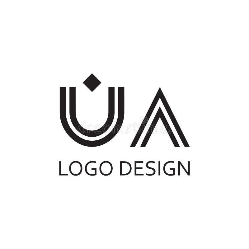 Creative Letter Ua Monogram for Logo Design Template Stock Vector ...