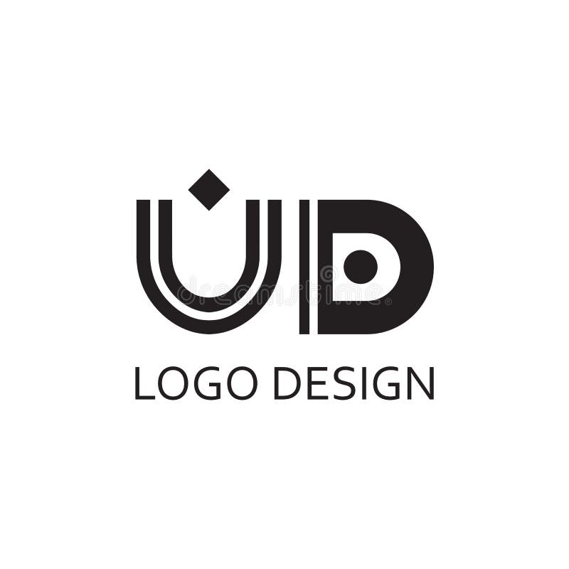 Creative Letter Ud Monogram for Logo Design Template Stock Vector ...