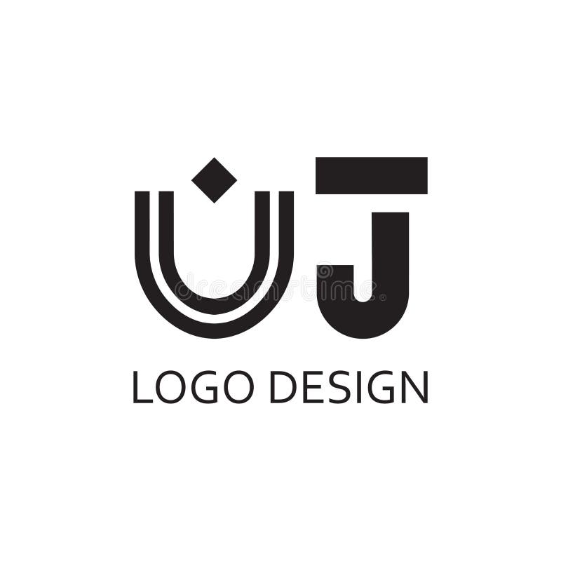Creative Letter Uj Monogram for Logo Design Template Stock Vector ...