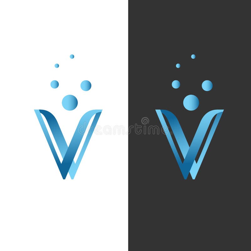 Creative Letter V Modern Alphabet Symbol Vector Stock Vector ...