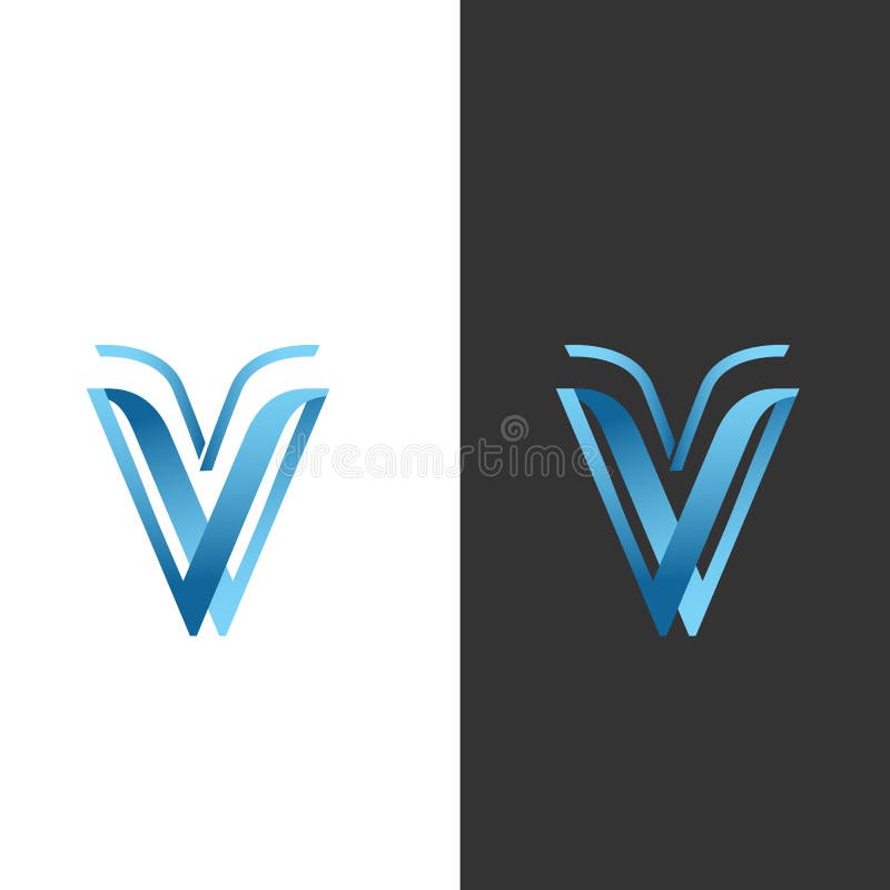 Creative Letter V Modern Alphabet Symbol Vector Stock Vector ...