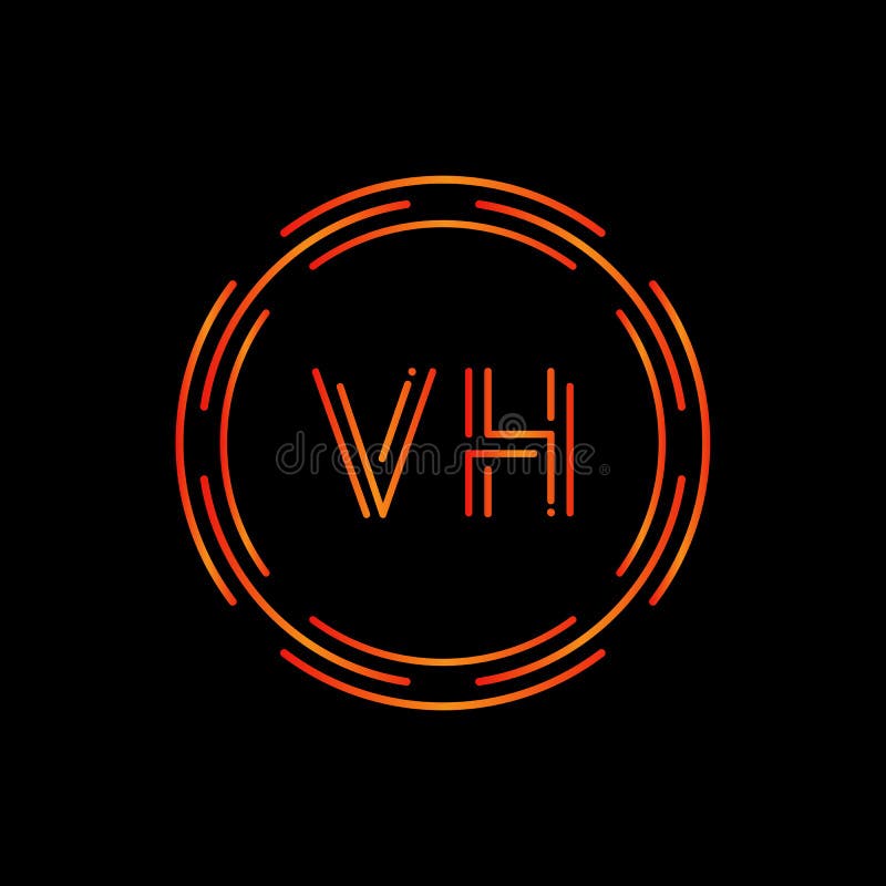 Creative Letter VH Logo Creative Typography Vector Template. Digital ...