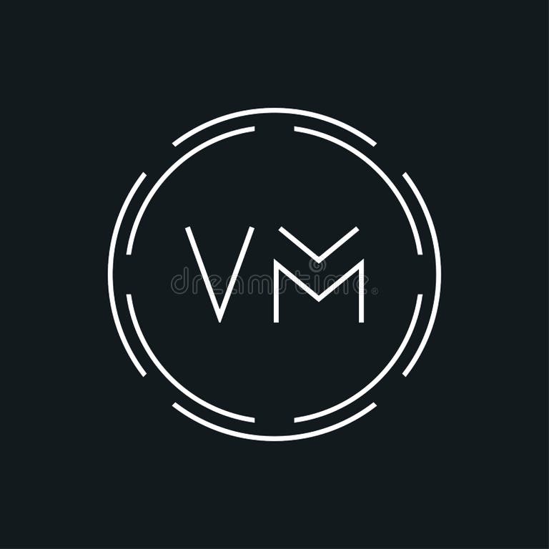 Creative Letter VM Logo Creative Typography Vector Template. Digital ...