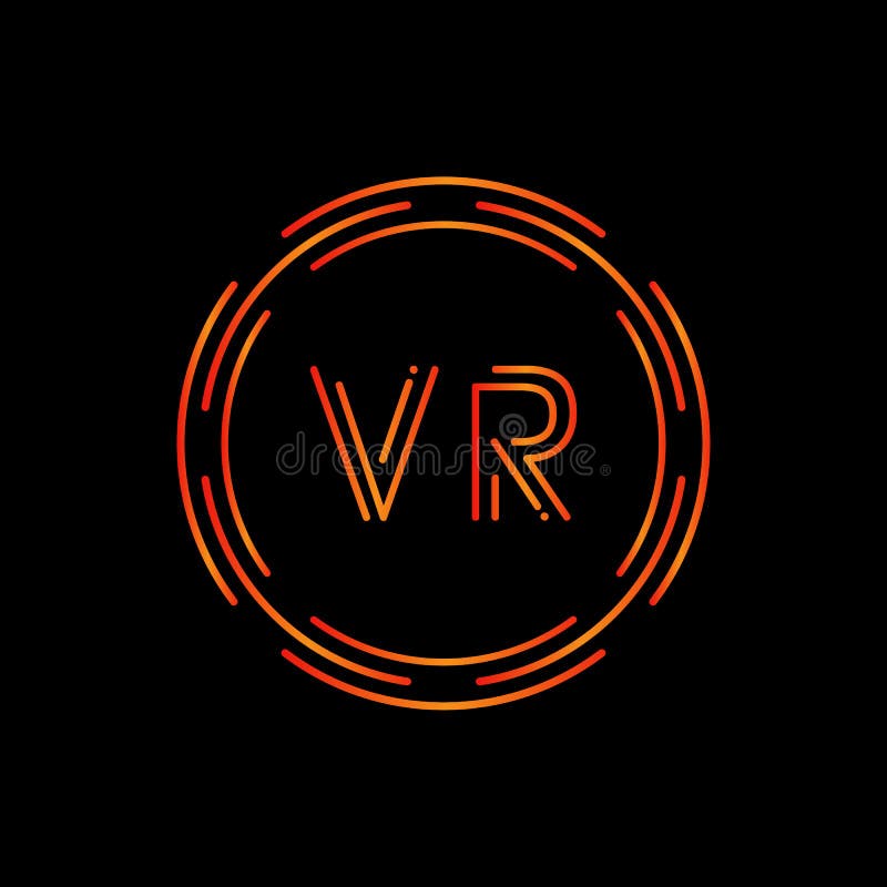 Creative Letter VR Logo Creative Typography Vector Template. Digital ...