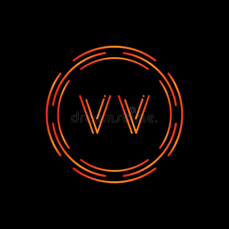 Creative Letter VV Logo Creative Typography Vector Template. Digital ...