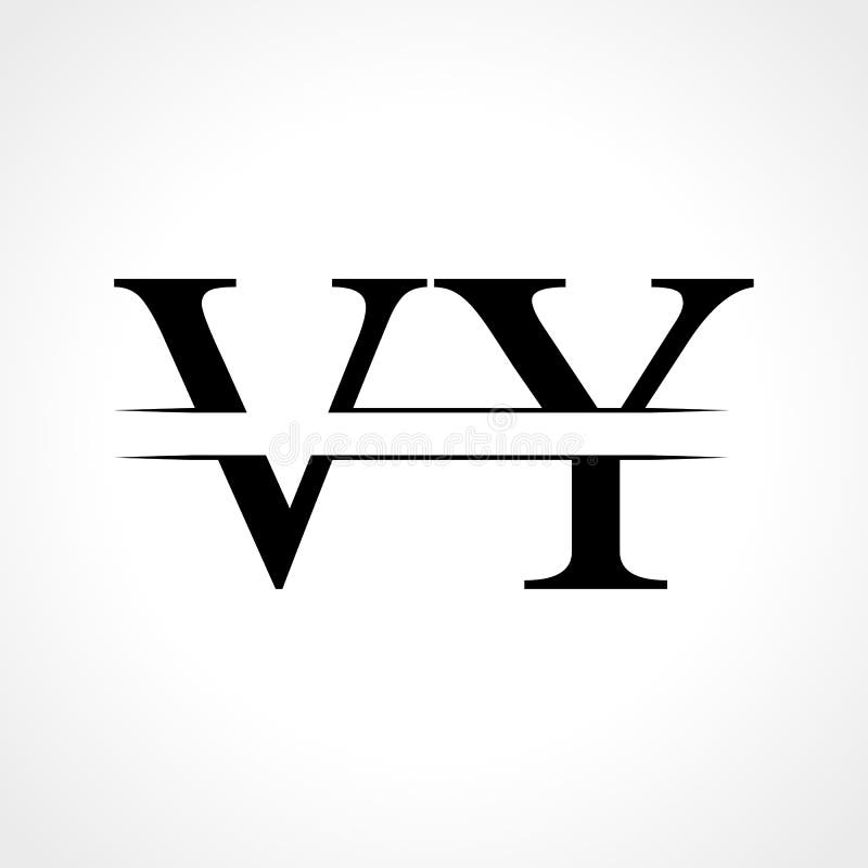 Creative Letter VY Logo Vector Template with Black Color. VY Logo ...