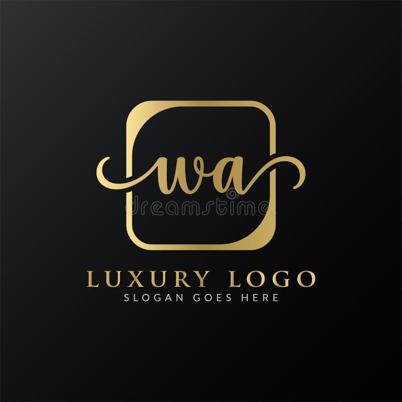 Creative Letter WA Logo Design Vector Template. Initial Luxury Letter ...