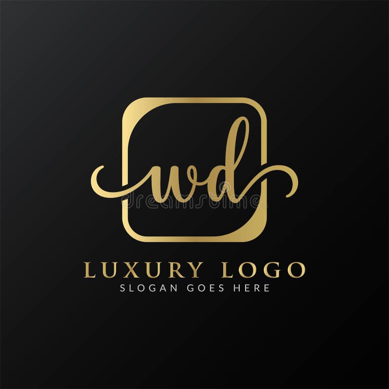 Creative Letter WD Logo Design Vector Template. Initial Luxury Letter ...