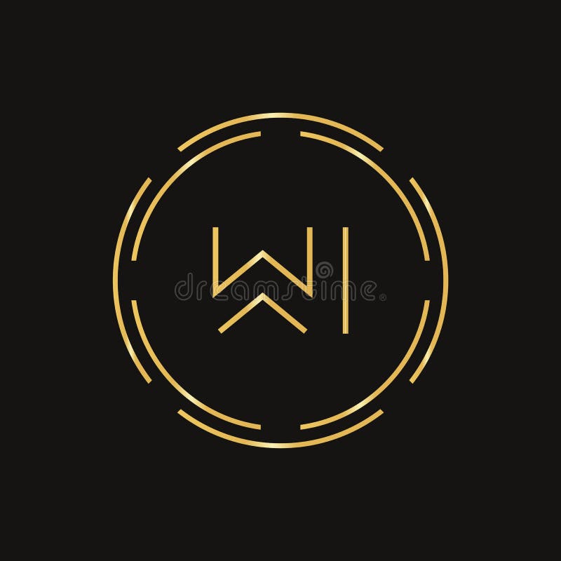 Creative Letter WI Logo Creative Typography Vector Template. Abstract ...