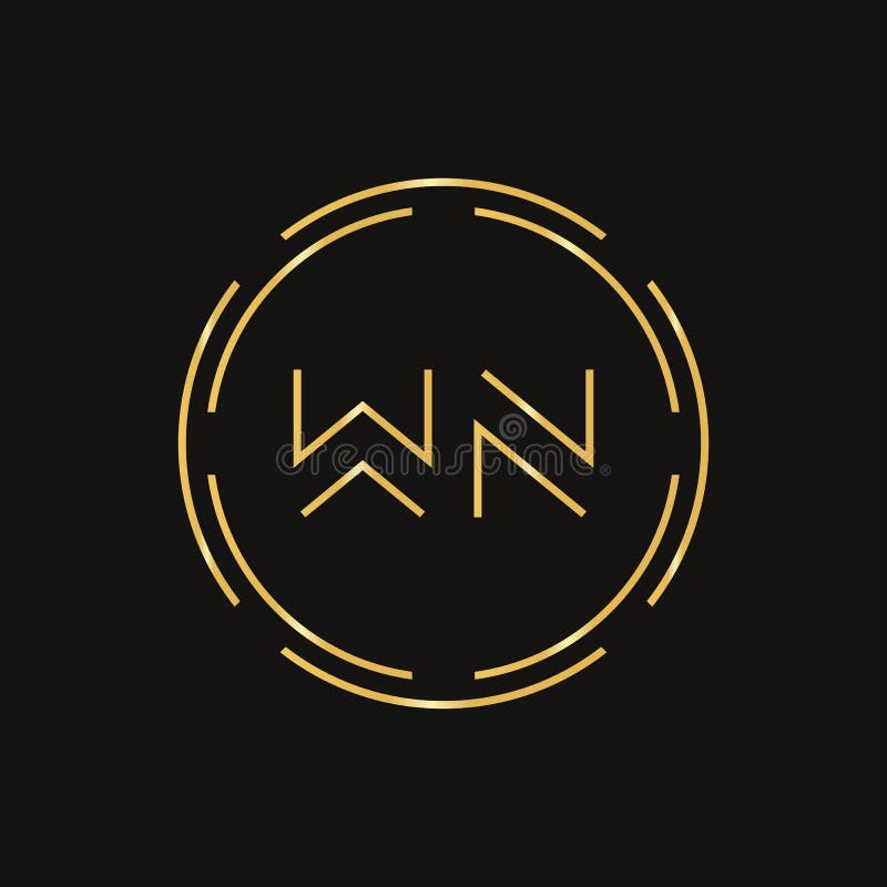 Creative Letter WN Logo Creative Typography Vector Template. Abstract ...