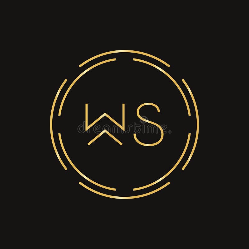 Creative Letter WS Logo Creative Typography Vector Template. Abstract ...