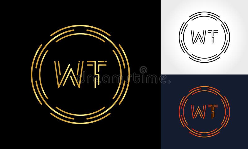 Creative Letter WT Logo Creative Typography Vector Template. Abstract ...