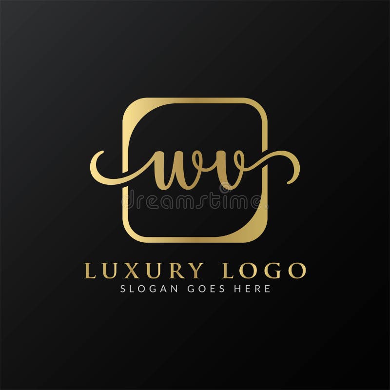 Creative Letter WV Logo Design Vector Template. Initial Luxury Letter ...