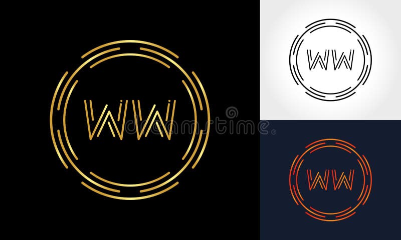 Creative Letter WW Logo Creative Typography Vector Template. Abstract ...