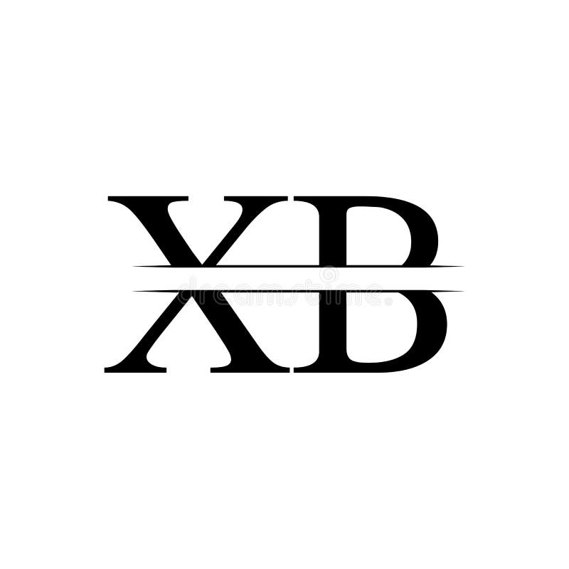 Creative Letter XB Logo Vector with Black Colors. Abstract Linked ...