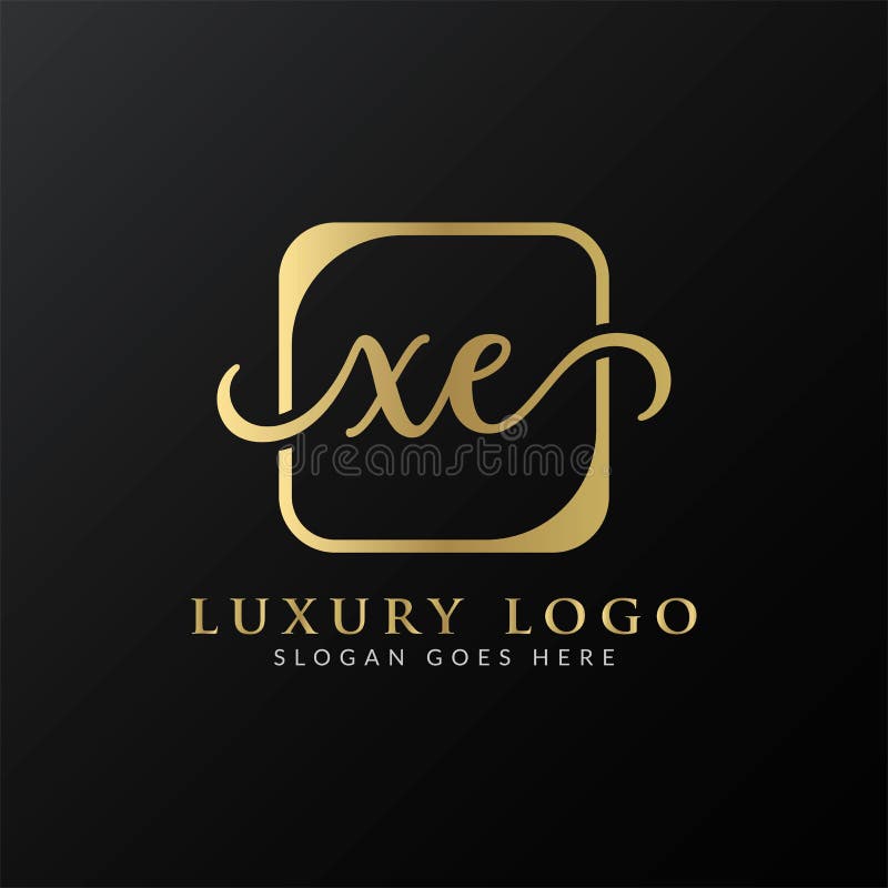 Creative Letter XE Logo Design Vector Template. Initial Luxury Letter ...