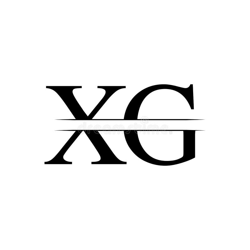 Creative Letter XG Logo Vector with Black Colors. Abstract Linked ...