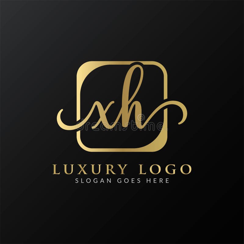 Creative Letter XH Logo Design Vector Template. Initial Luxury Letter ...